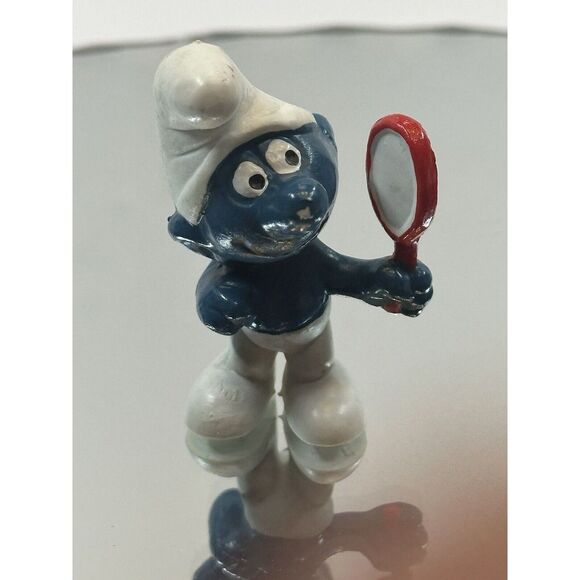 Bath | Smurf Vanity With Mirror Vintage Figure Pvc Schleich Peyo | Poshmark